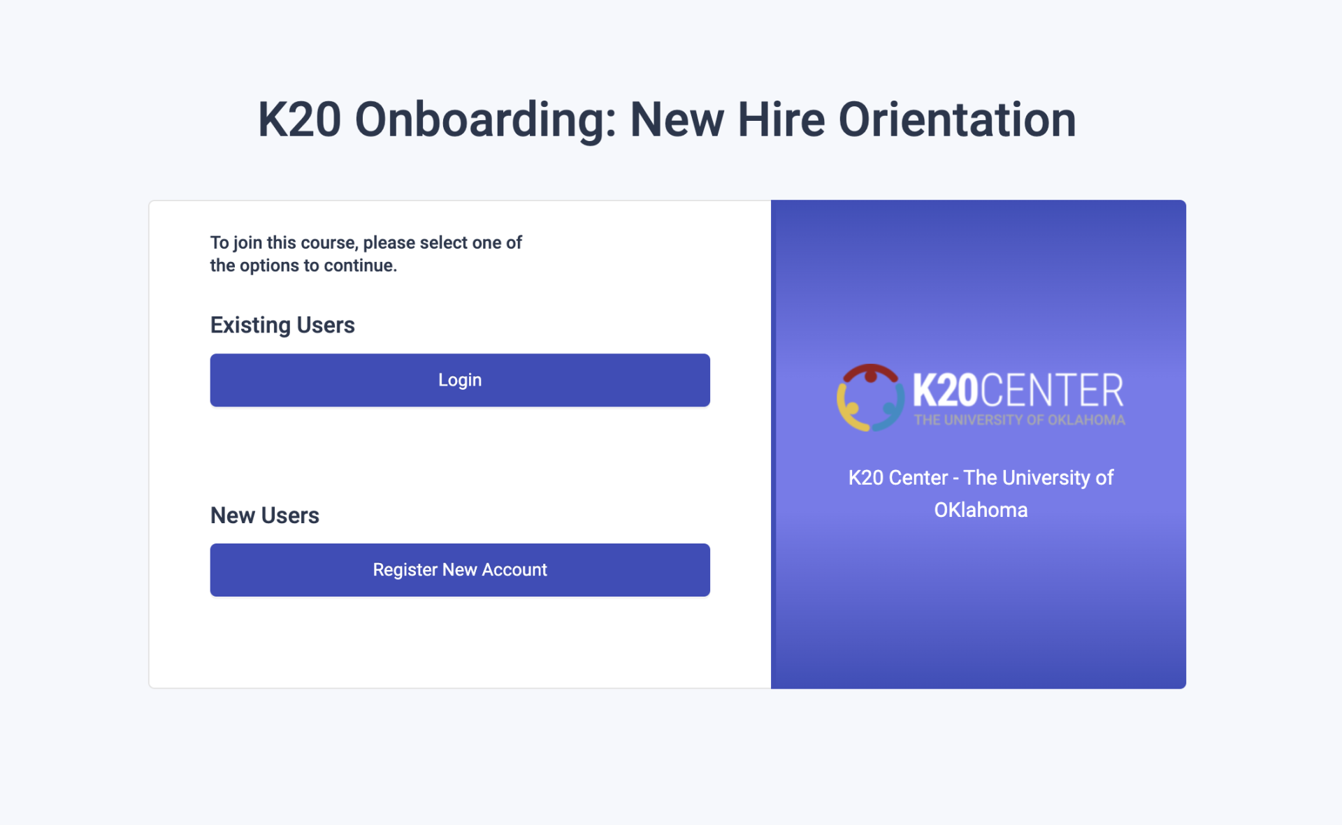 eKadence: Sign in and Enroll in a Course - K20 Center